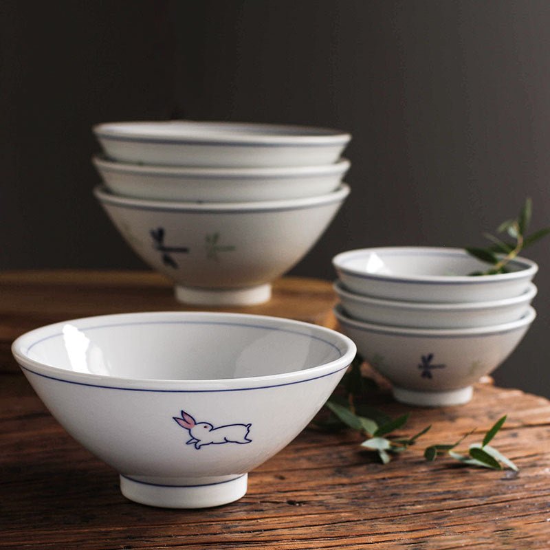 Cute Rabbit Hand-made Ramen Bowl – Bluewhite